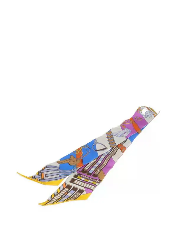 Hermès Twilly Equestrian-print Scarf