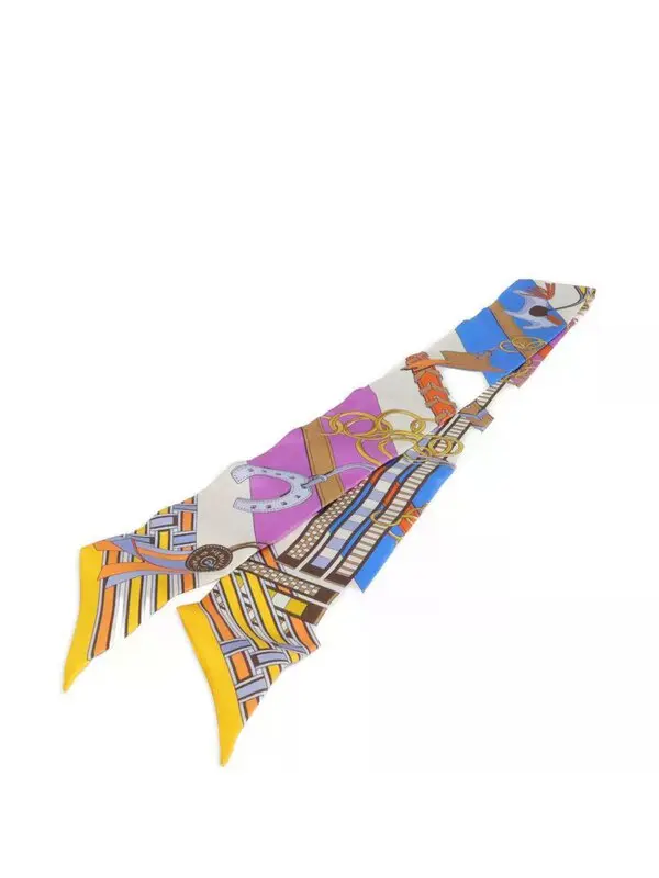 Hermès Twilly Equestrian-print Scarf