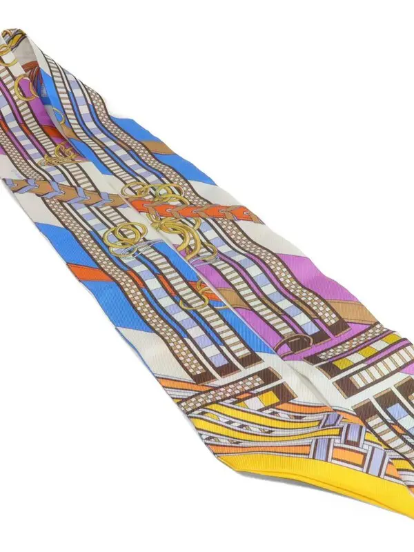 Hermès Twilly Equestrian-print Scarf