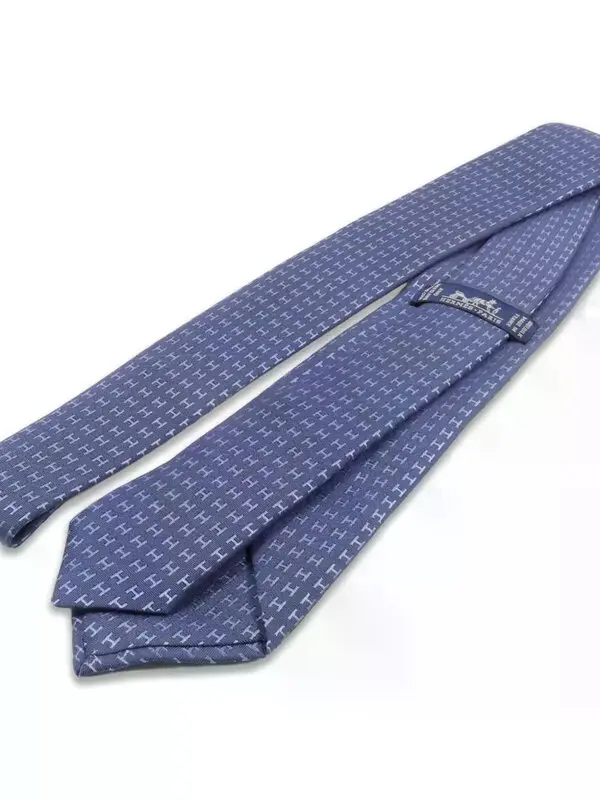 Hermès H Patterned Silk Tie