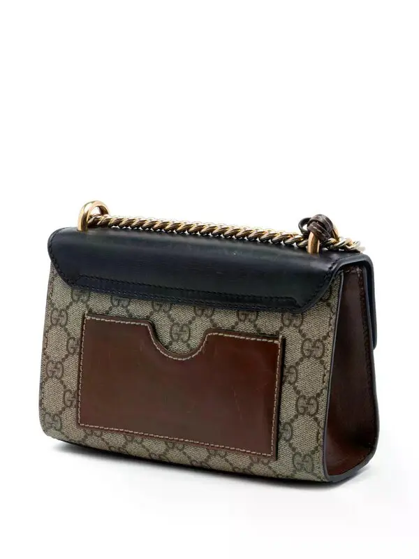 Gucci Gg Supreme Padlock Crossbody Bag - Neutrals