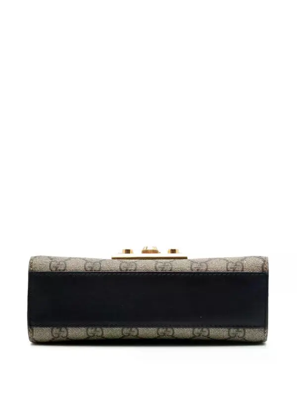 Gucci Gg Supreme Padlock Crossbody Bag - Neutrals