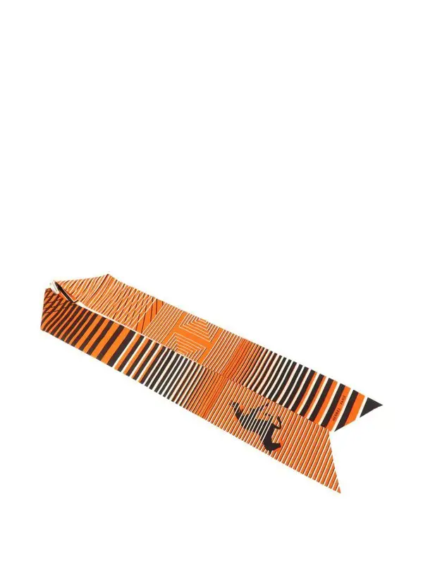 Hermès Maxi Twilly Silk Scarf - Orange
