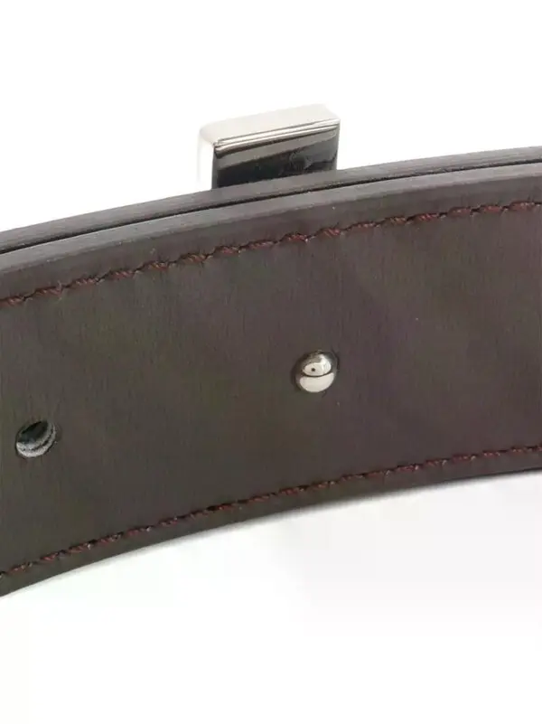 Hermès H Box Leather Belt With Silver-tone Hardware