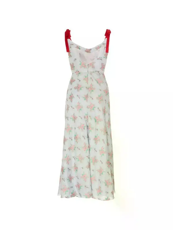 MARKARIAN Serafina Floral-print Midi Dress - Blue
