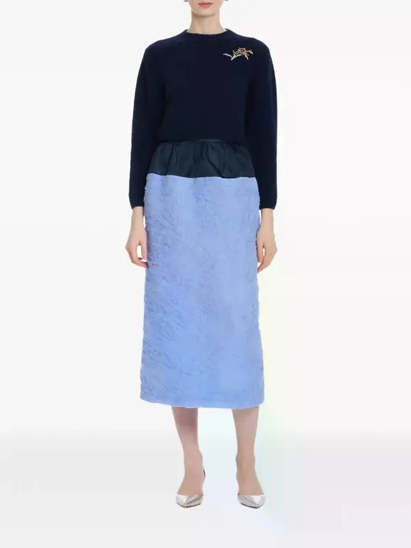 MARKARIAN Romy Floral Patch Cashmere Sweater