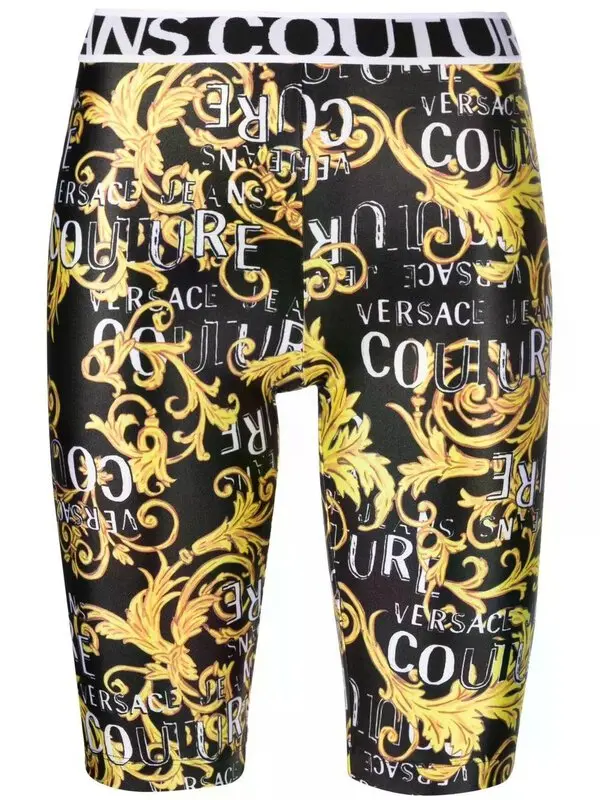 Versace Baroque Print Cycling Shorts - Black
