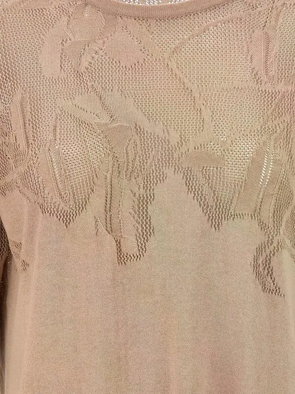 KANGRA Openwork Three-quarter Sleeve Top