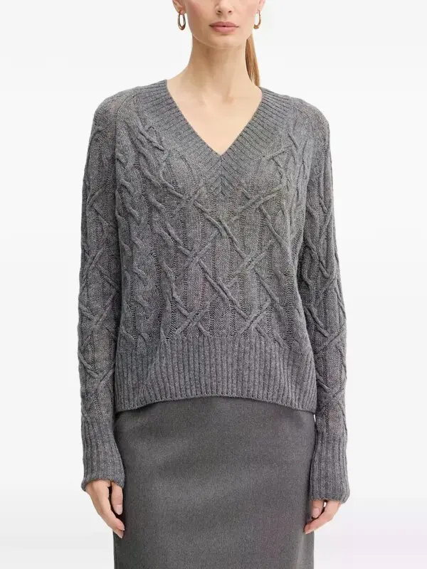 Ermanno Scervino Cable-knit V-neck Sweater