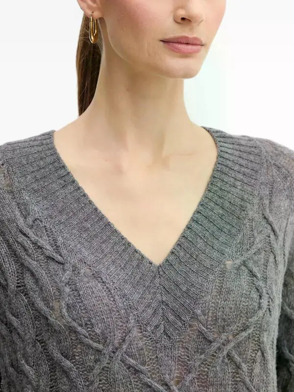 Ermanno Scervino Cable-knit V-neck Sweater