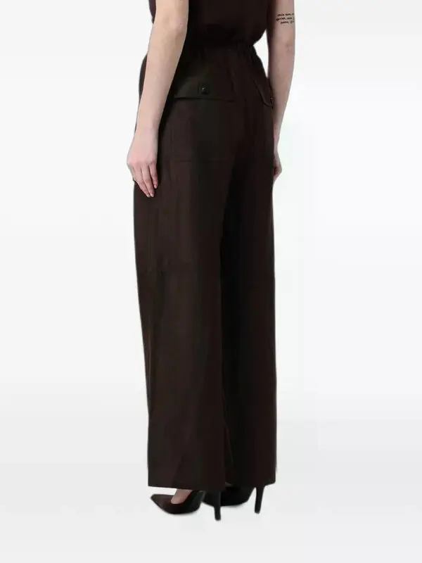 TELA Dark Drawstring Palazzo Pants