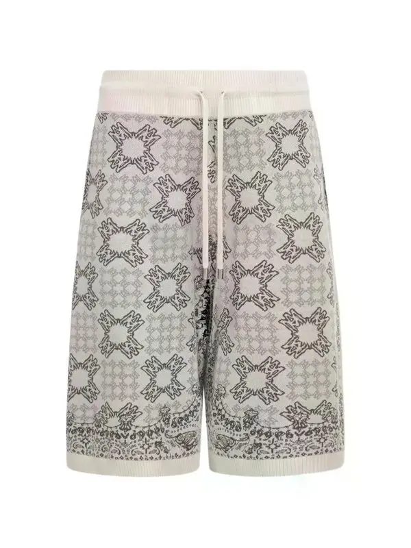 Amiri Ma Quad Check Mesh Knit Shorts