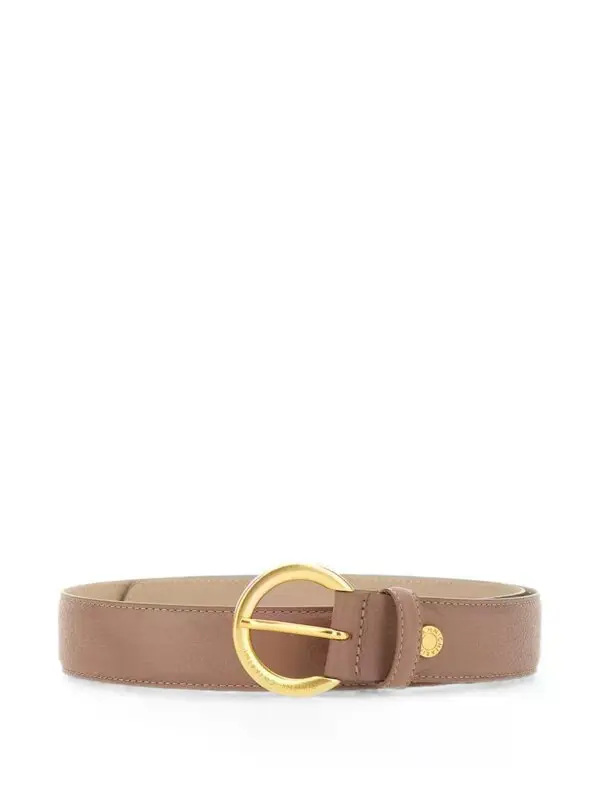 GIANNI CHIARINI Logo-engraved Leather Belt - Neutrals