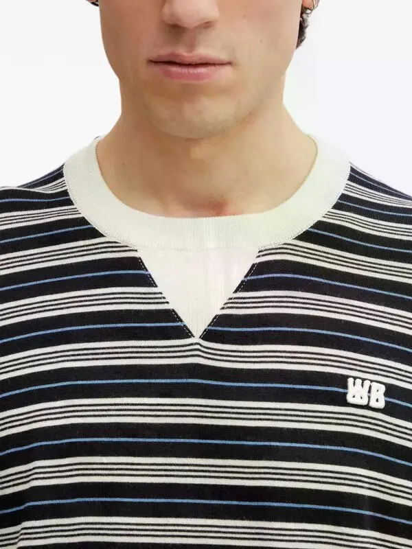 WALES BONNER Song Horizontal-striped T-shirt
