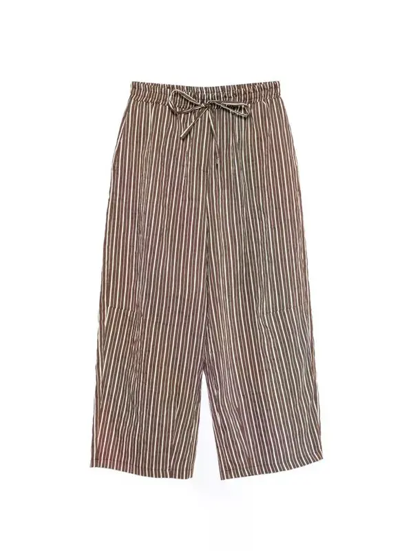 VICOLO Striped Drawstring Trousers
