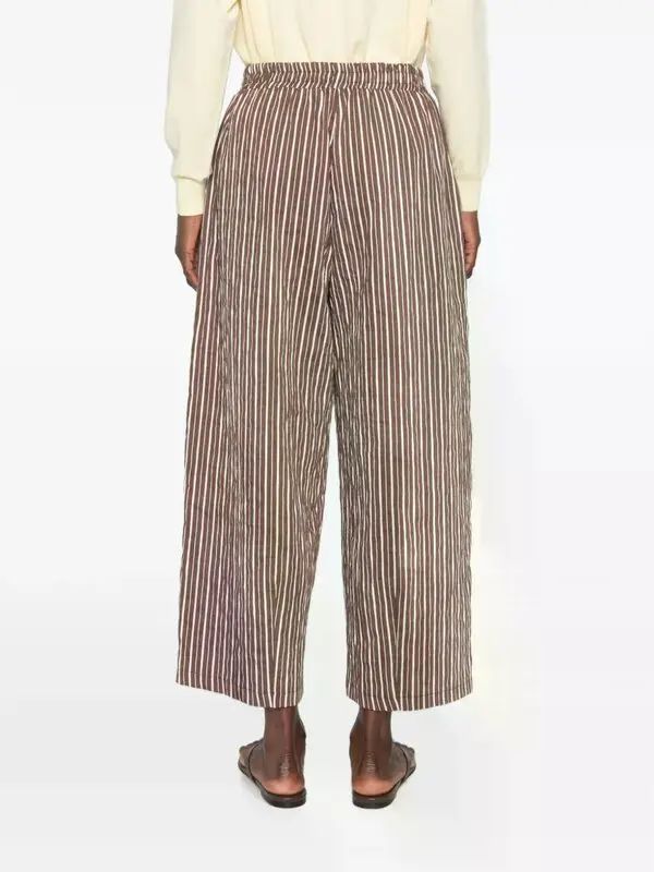 VICOLO Striped Drawstring Trousers