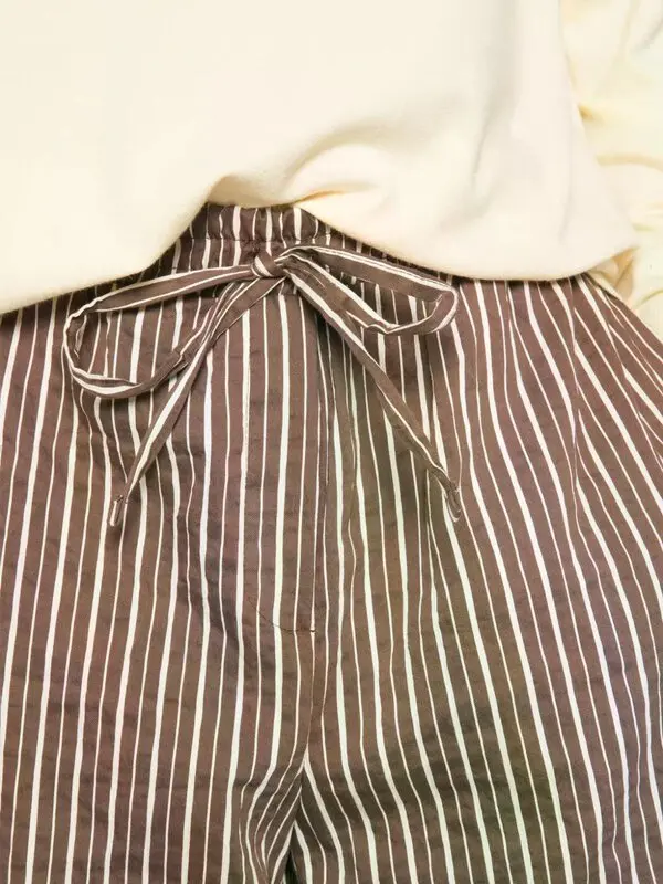 VICOLO Striped Drawstring Trousers