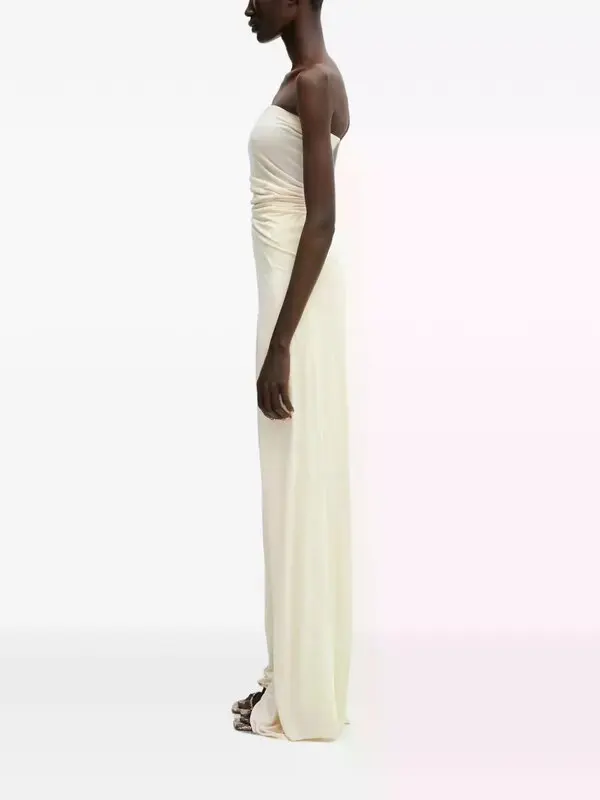 Rick Owens Ruched Strapless Top - Neutrals