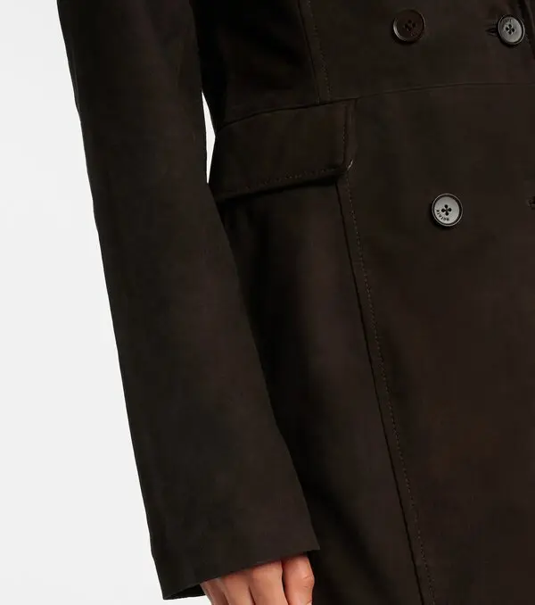 ROTATE BY BIRGER CHRISTENSEN Double-breasted Suede Coat