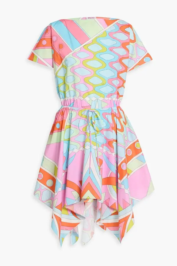 Emilio Pucci Printed Cottonpoplin Mini Dress