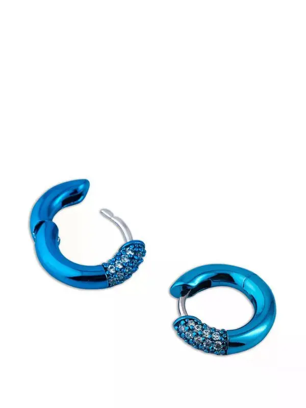 ESHVI Crystal-embellished Hoop Earrings