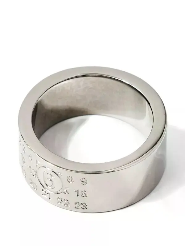 MAISON MARGIELA Numeric Logo Ring - Silver