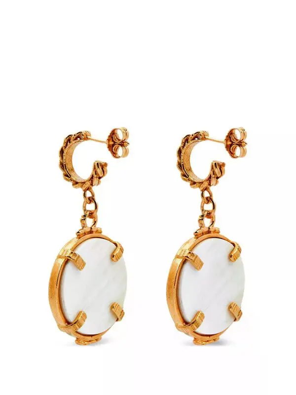 GEM KINGDOM Engraved Horn Earrings