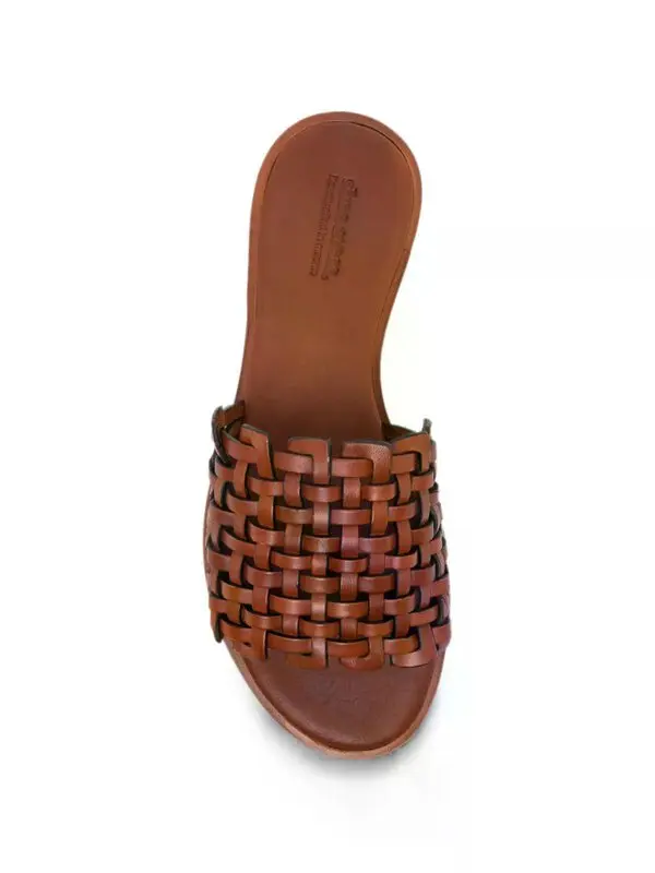 Dragon Diffusion Woven Leather Zig Zag Sandals