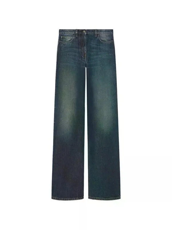 COURREGES Faded Effect Wide-leg Jeans - Blue