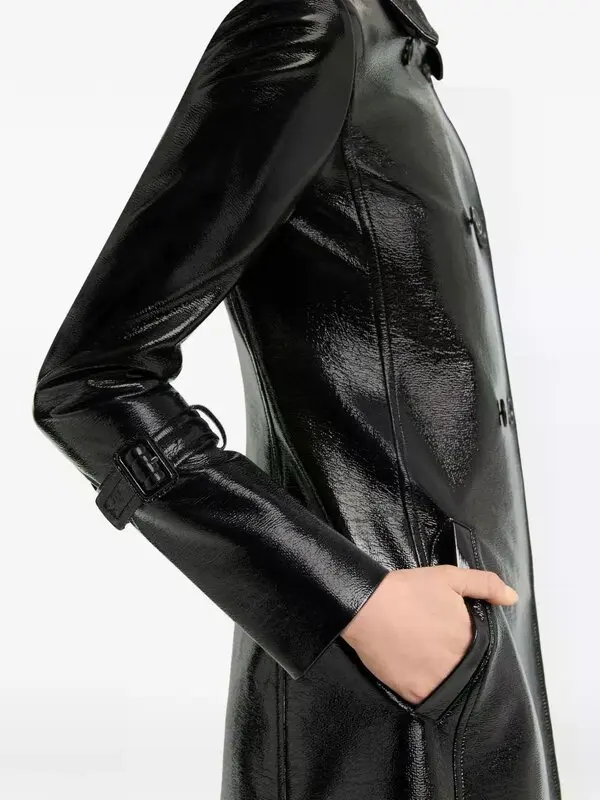 COURREGES Double-breasted Vinyl Coat