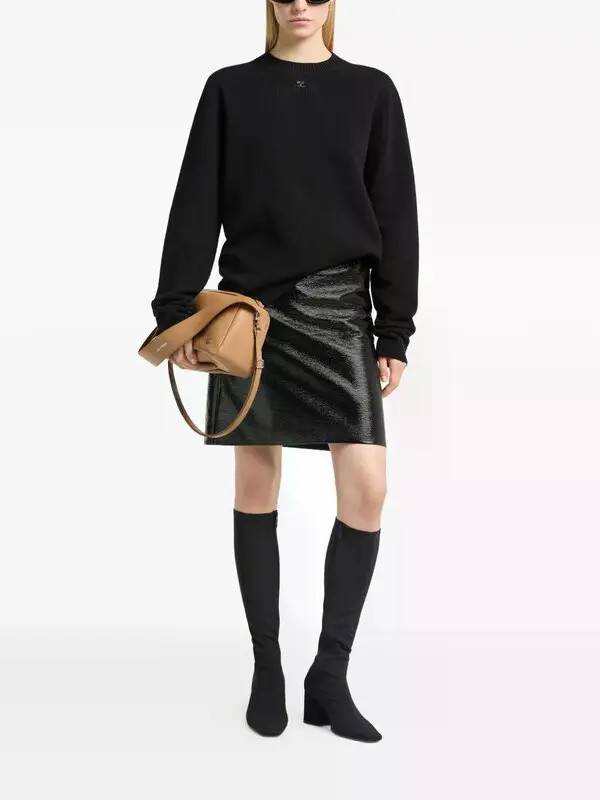 COURREGES Embroidered Crewneck Sweater