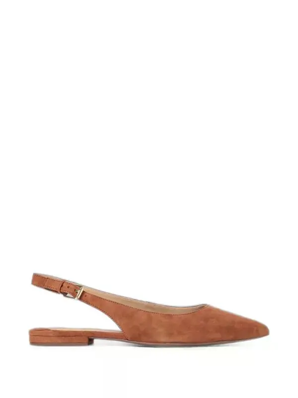 Ralph Lauren Pointed-toe Slingback Ballet Flats - Brown