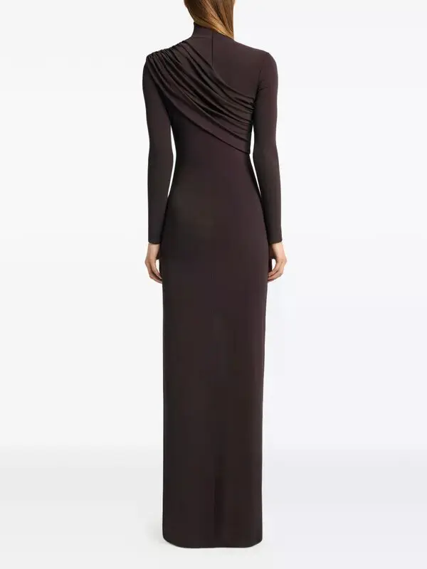 COURREGES Draped Twist Detail Jersey Maxi Dress