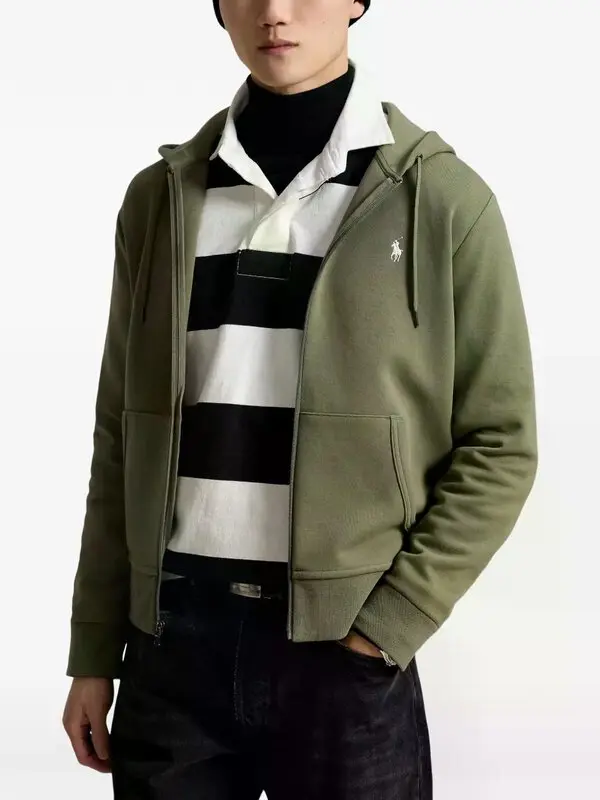 Polo Ralph Lauren Embroidered Zip-up Hoodie - Green