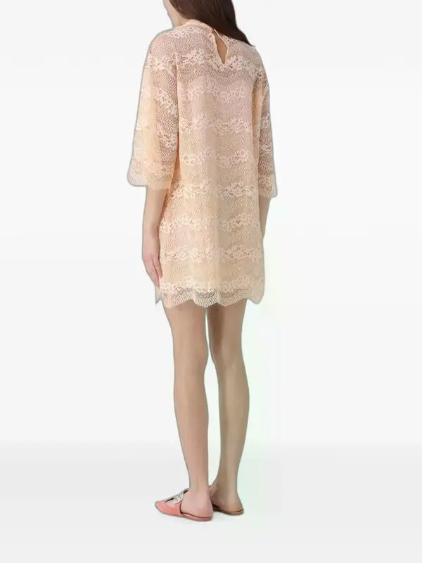 TWINSET Lace-panelled Shift Mini Dress - Pink