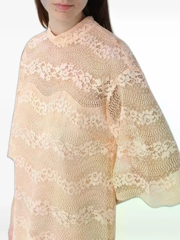 TWINSET Lace-panelled Shift Mini Dress