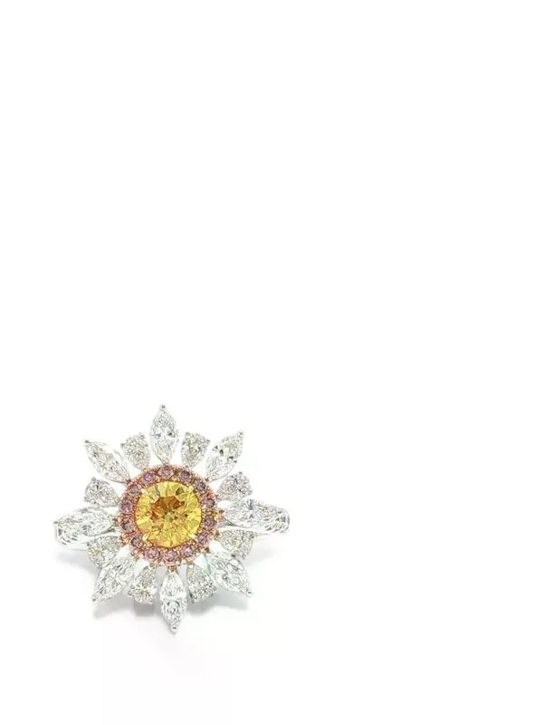HYT JEWELRY 18k White Gold Diamond Ring - Silver
