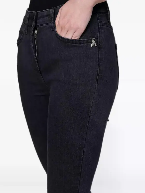 Patrizia Pepe Skinny Fit Jeans With Logo Plaque
