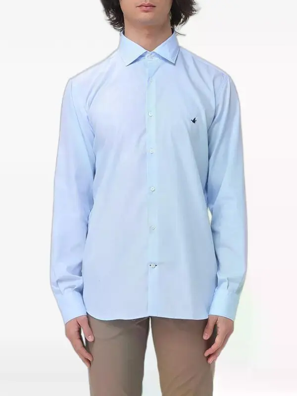 BROOKSFIELD Embroidered-logo Poplin Shirt