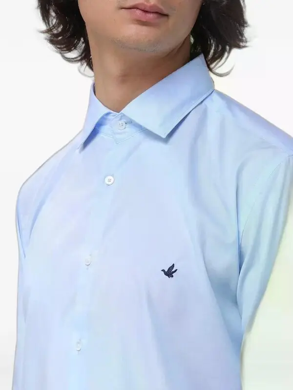BROOKSFIELD Embroidered-logo Poplin Shirt