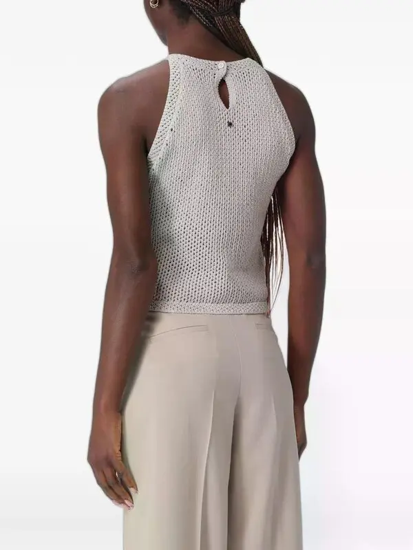 Emporio Armani Halterneck Open-knit Top