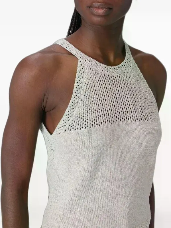 Emporio Armani Halterneck Open-knit Top