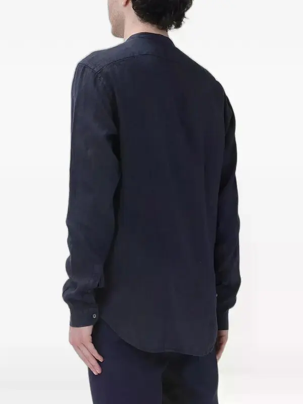 BROOKSFIELD Mandarin-collar Linen Shirt