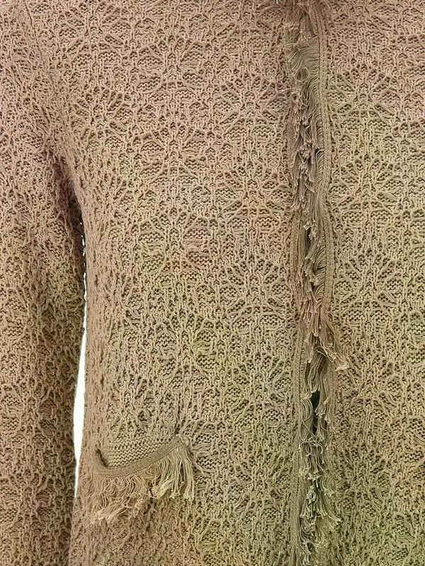 KANGRA Embroidered Fringe-trimmed Cardigan