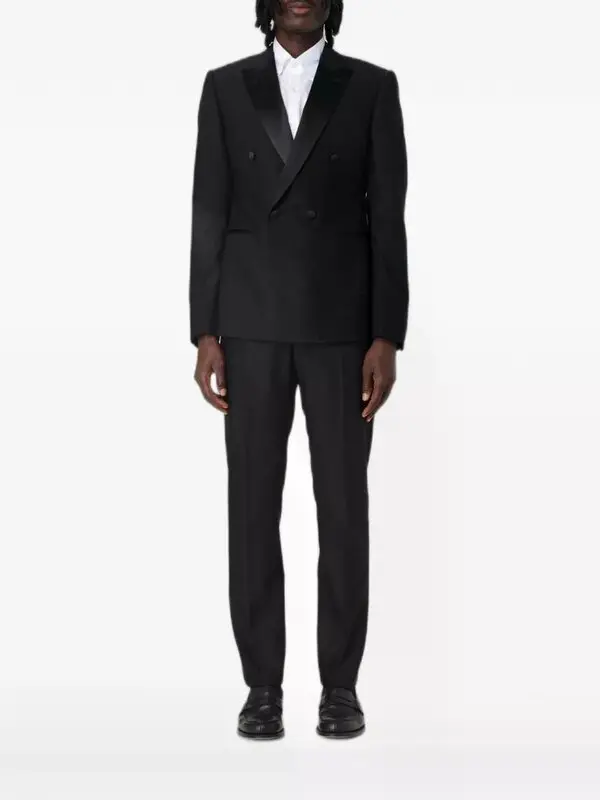 Emporio Armani Double-breasted Virgin-wool Suit