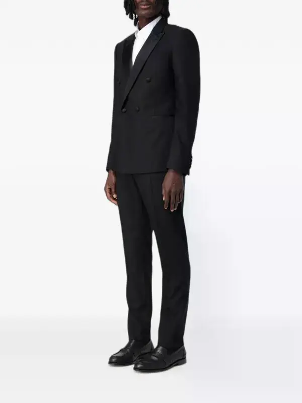 Emporio Armani Double-breasted Virgin-wool Suit