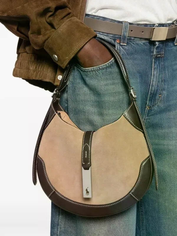 Polo Ralph Lauren Suede Shoulder Bag - Neutrals