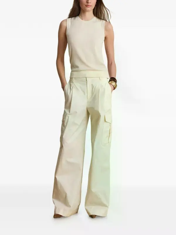 Ralph Lauren Sleeveless Ribbed Tank Top - Neutrals