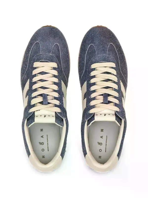 Hogan Athletic Sneakers In Velour Effect Suede