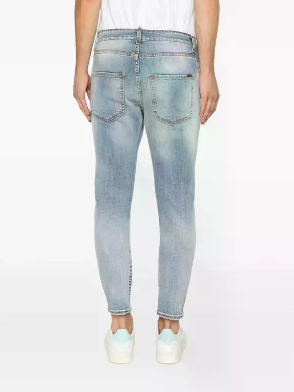 YES LONDON Distressed Slim-fit Jeans